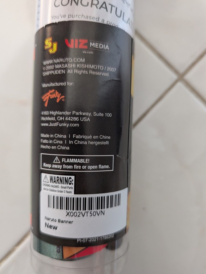 Naruto Shippuden Scroll Wall Banner Poster 7.9"x24.4 in - NEW | eBay