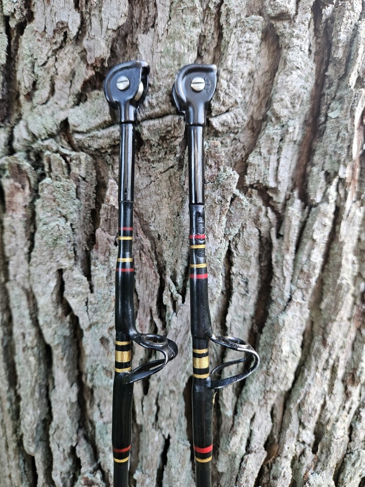 2 PENN FORMULA TROLLING RODS 4955 IST 30-80LB Aftco Rollers 5.5ft TUNA ...