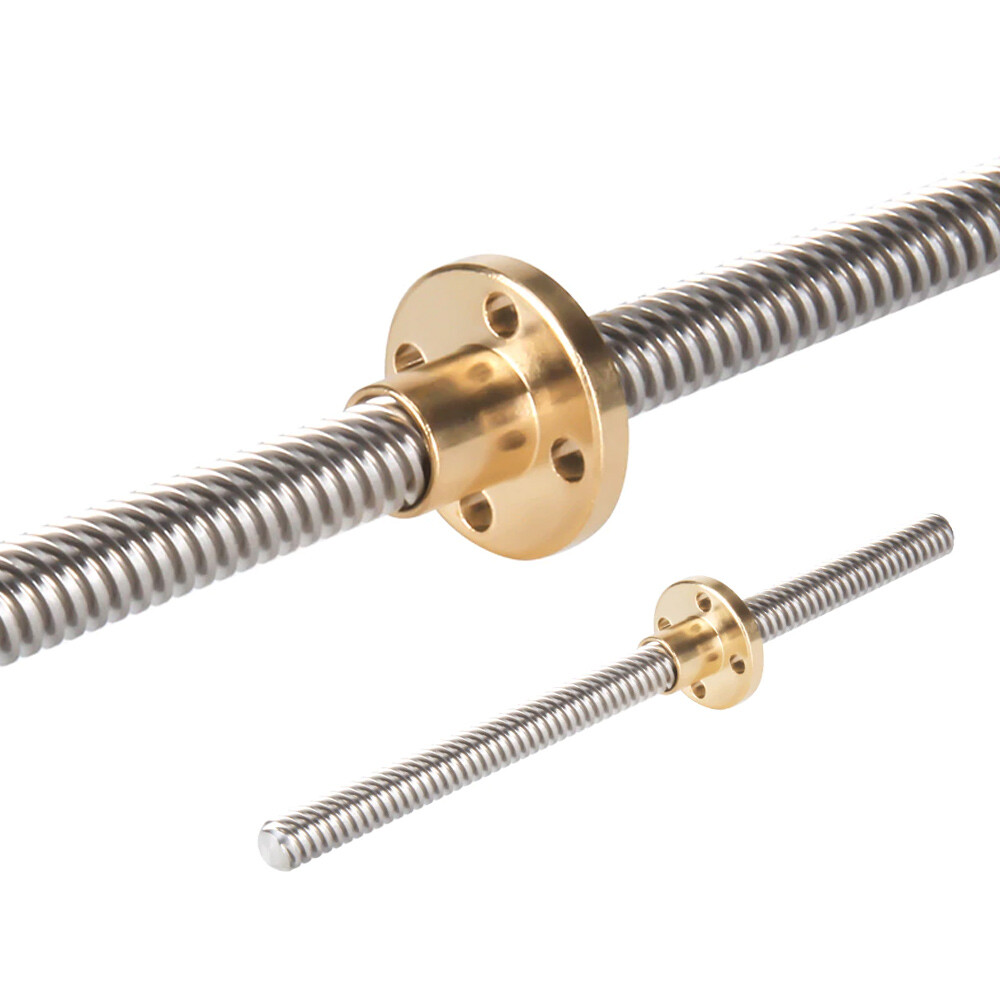 THSL 8mm OD Trapezoidal Rod T8 2mm Lead Screw Thread 330mm - 400mm ...