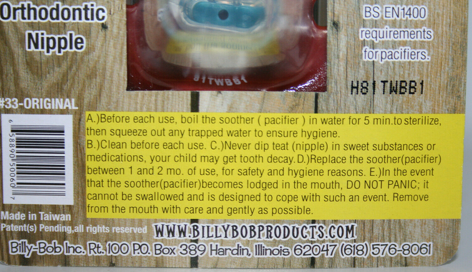 Billy Bob Pacifier Thumb Sucker baby shower gift redneck soother ...