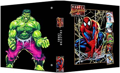 MARVEL MASTERPIECES 1992 Custom 3-Ring Binder Collector Trading Card ...