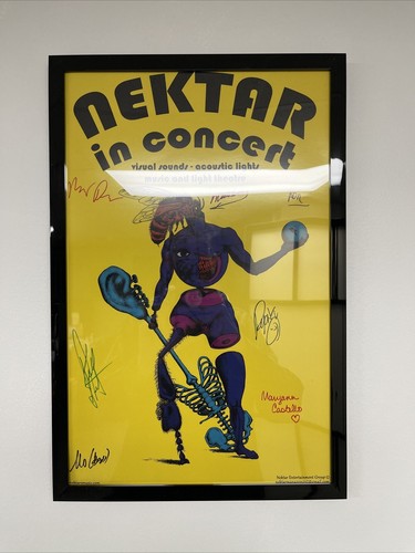 Nektar Band Tour Poster Signed By Band In Black Frame 12”x18” | eBay