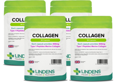 Collagen Marine 400mg - One-A-Day 360 Capsules (4 x 90) - Type 1 ...