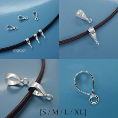 Sterling Silver Smooth Simplicity Pendant Bail Connector Open Loop ...