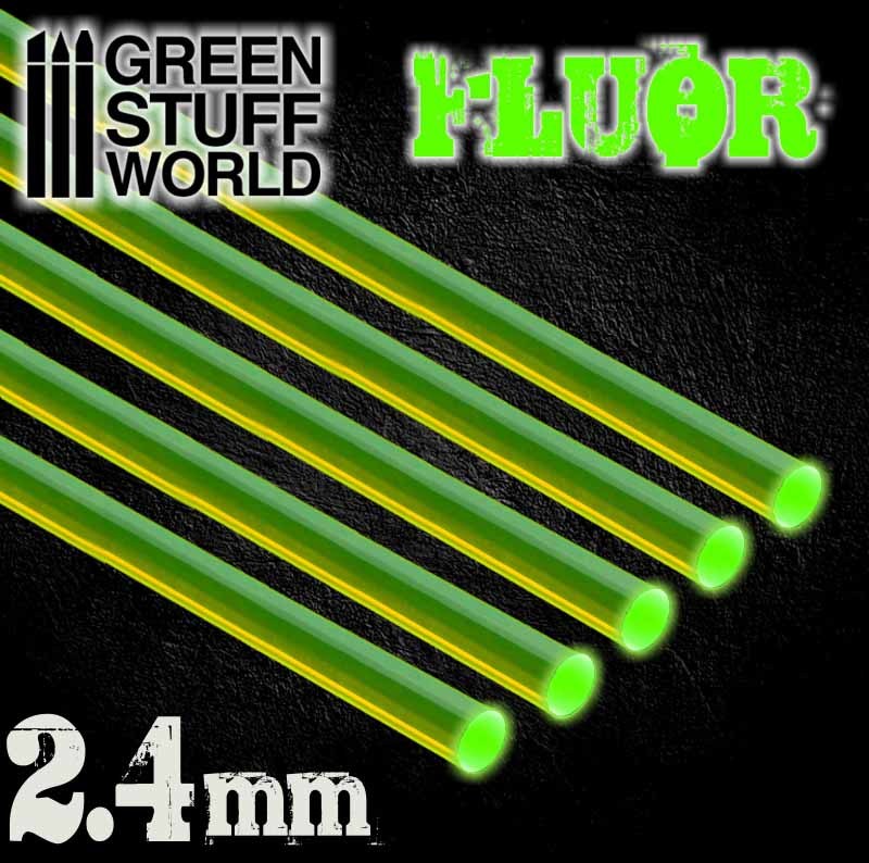 Acrylic Rods Round 2,4 mm FLUOR GREEN - Necron Hobby Neon | eBay UK