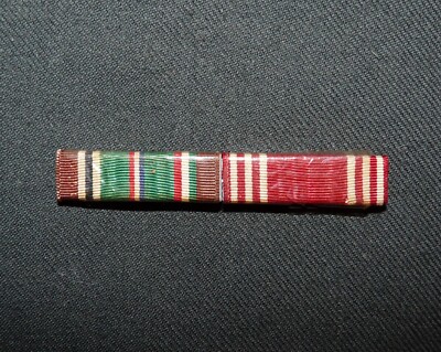 Original WW2 US Army Veteran Two-Ribbon Rack w/short pin fastener ...