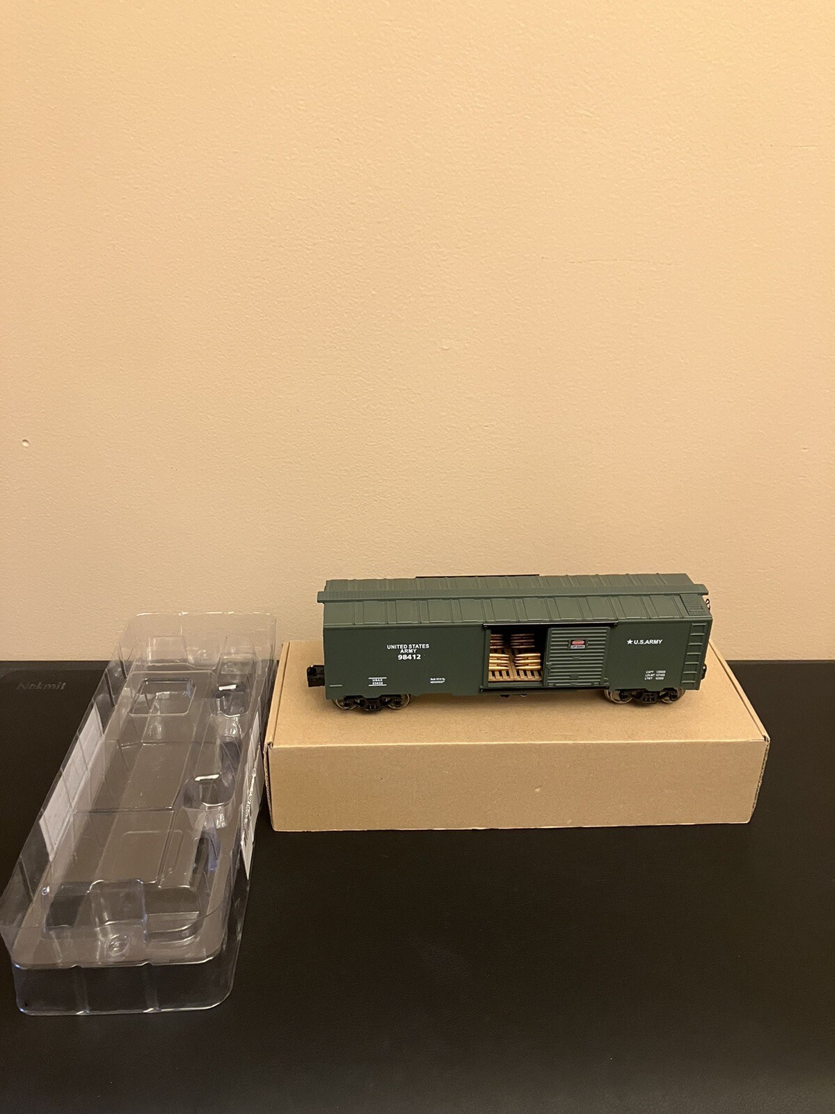 Menards O Gauge United States Army Boxcar with load of shells | eBay