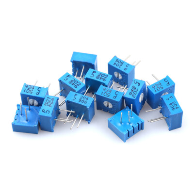 3386P 100R-100K Ohm Precision Adjustable Resistor Glass Glaze ...