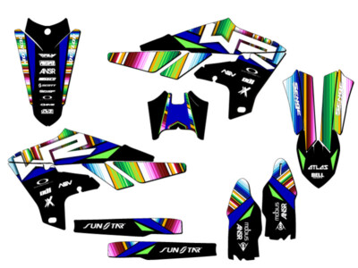 2019-2022 WR 450 F SERAPE Black Senge Graphics Kit Compatible with ...