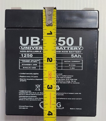 enercell UB1250 12Volt 5 Ah Terminal Sealed Lead Acid AGM Rechargeable ...