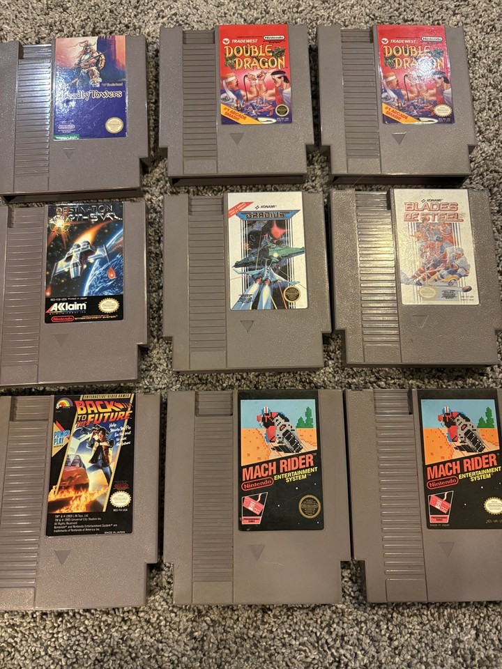 Huge Vintage Nintendo Entertainment System Lot 4 game Consoles 57 games ...