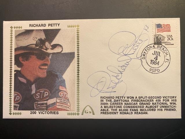 Richard Petty Autographed Signed 200 Victories Gateway Stamp Cachet FDC ...