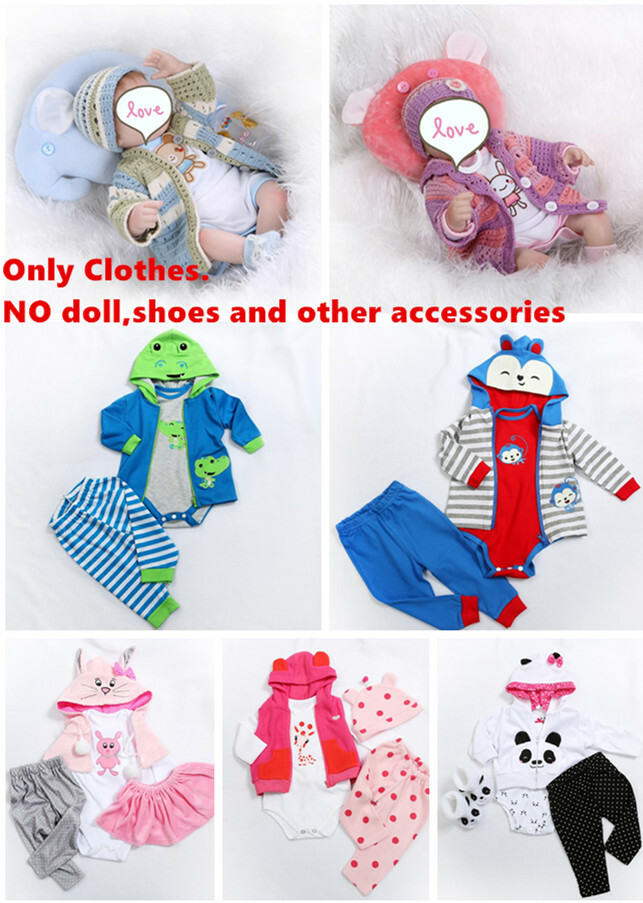 Clothes Sets For 16''-18" Reborn Baby Dolls Clothes For Girls Boys ...