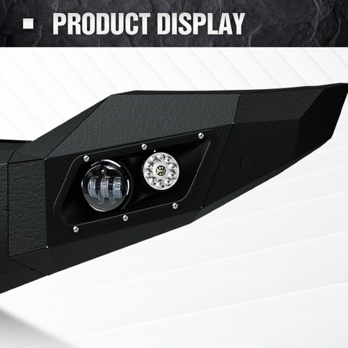 Front Bumper With Sensor Holes & D-rings For GMC Sierra 1500 2016-2018 ...