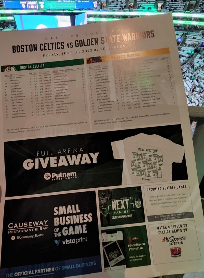 6/10/22 NBA Finals Game 4 Boston Celtics Golden State Warriors SGA ...