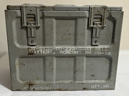 Vintage X Large 19x15x9 1/2 Military Navy 6 Clasps Ammo Strong Box | eBay