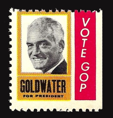 1964 Vote GOP - Goldwater For President Political Poster Stamp | eBay