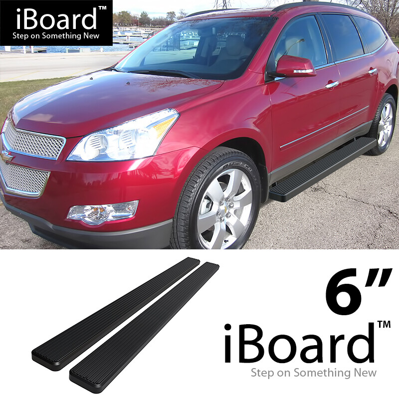 Running Board Step 6in Aluminum Black Fit Chevy Traverse Buick Enclave ...
