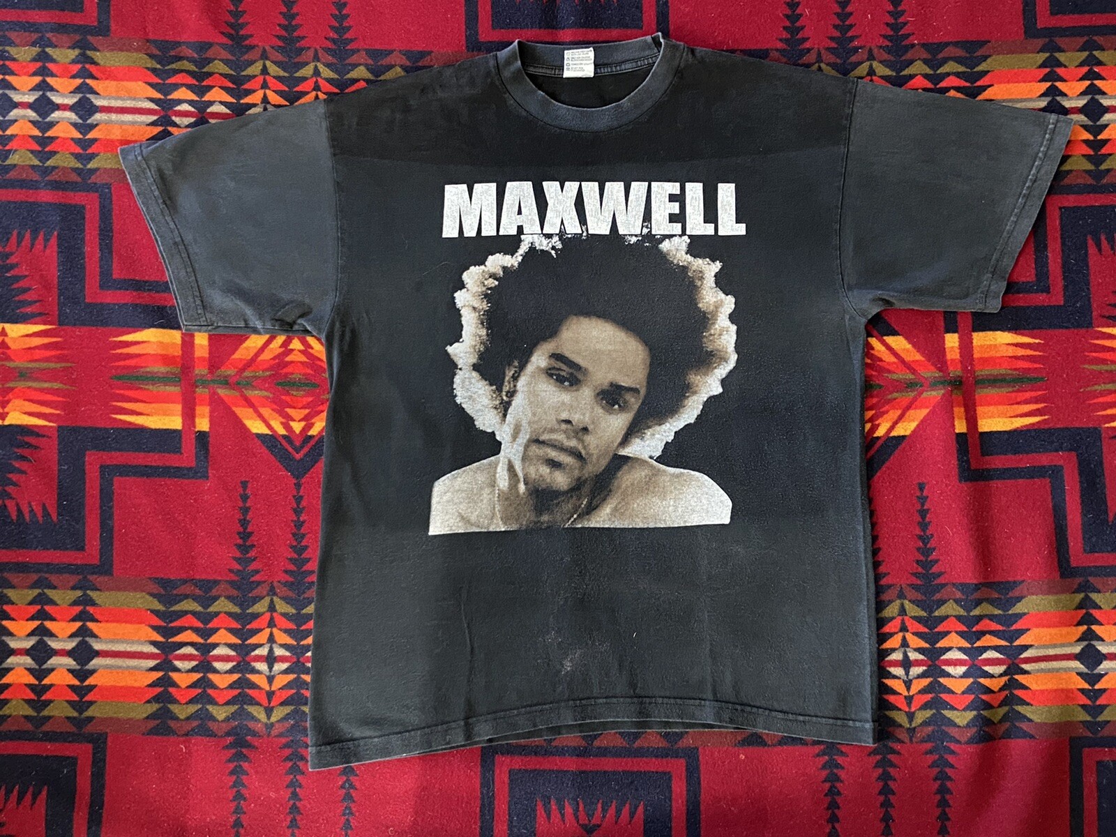 Vintage Maxwell Tee Shirt R&B Y2K Black Unique Fade … - Gem
