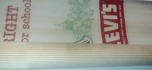 Vintage Rare 1950s Levi’s Jeans 501 Sign 36” X 24" Corrugated ORIGINAL ...