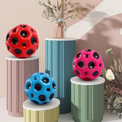 66mm High Bounce PU Foam Hole Ball Sensory Fidget Toy For Kids Pink HG ...