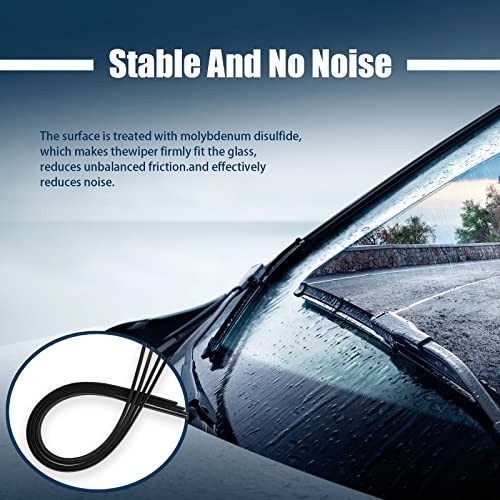 4 PCs Adjustable Size of Universal Replacement Windshield Wiper Refill ...