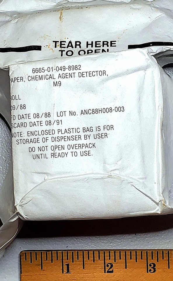 VTG Chemical Agent Detector Paper Military US Army Issue Sealed 15 ...