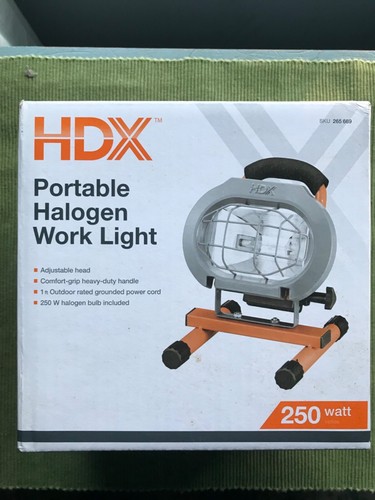 BRAND NEW HDX 250 Watt Portable Halogen Work Light sku 265 669 | eBay