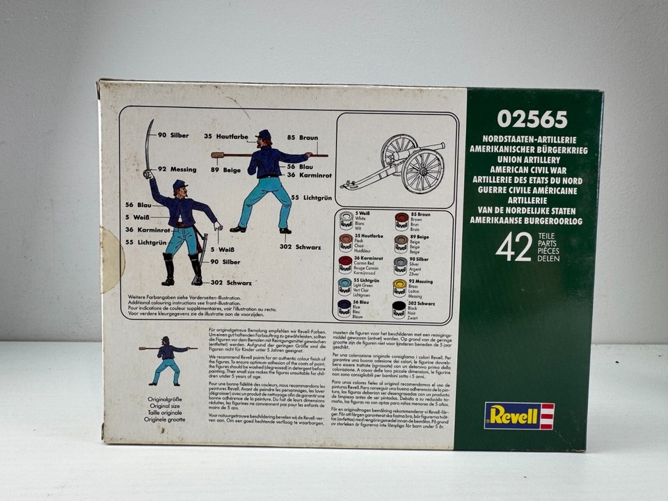 Revell Union Artillery Figure Men Military Army 1/72 Plastic Model Kit ...