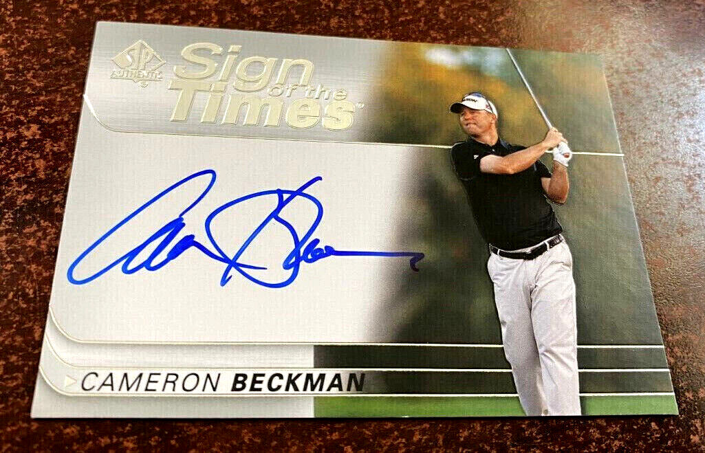 2021 SP Authentic Golf "Sign of the Times" CAMERON BECKMAN Auto ...