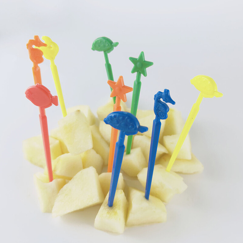 20pcs/set Cute Animals Fruit Forks Kids Snack Dessert Decoration Forks ...