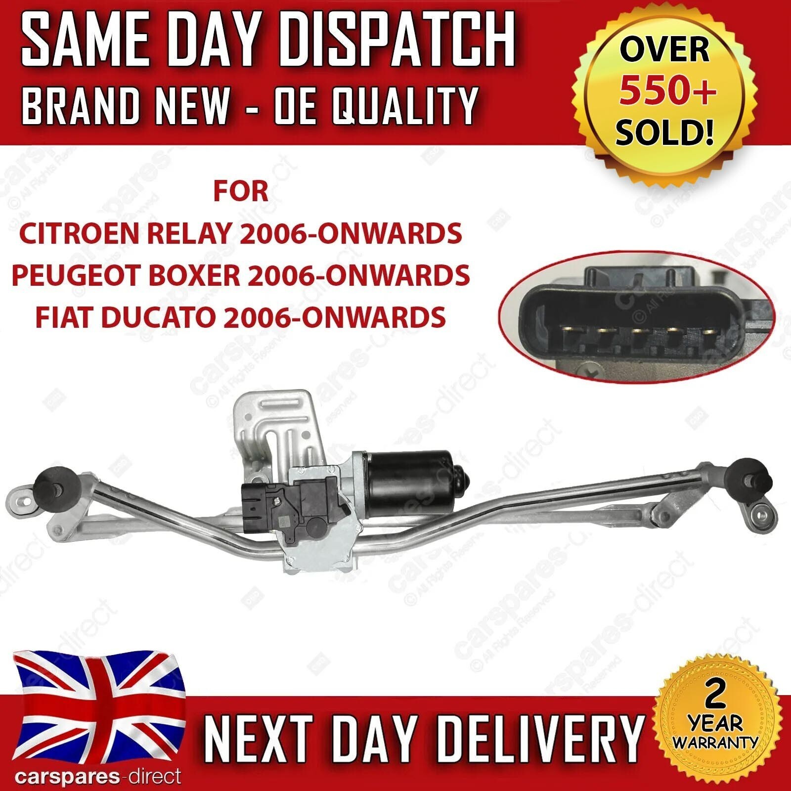 PEUGEOT BOXER / CITROEN RELAY / FIAT DUCATO FRONT WIPER MOTOR & LINKAGE ...