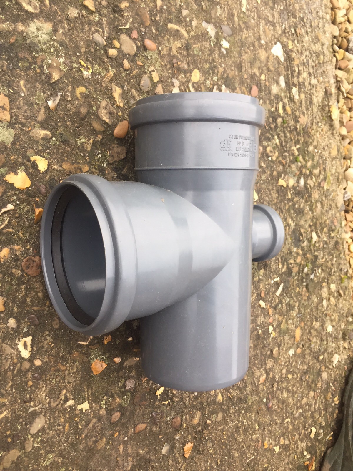 4" Soil Pipe 110 mm - Double Corner Branch 110/50/110/90° 87½° Sewer ...