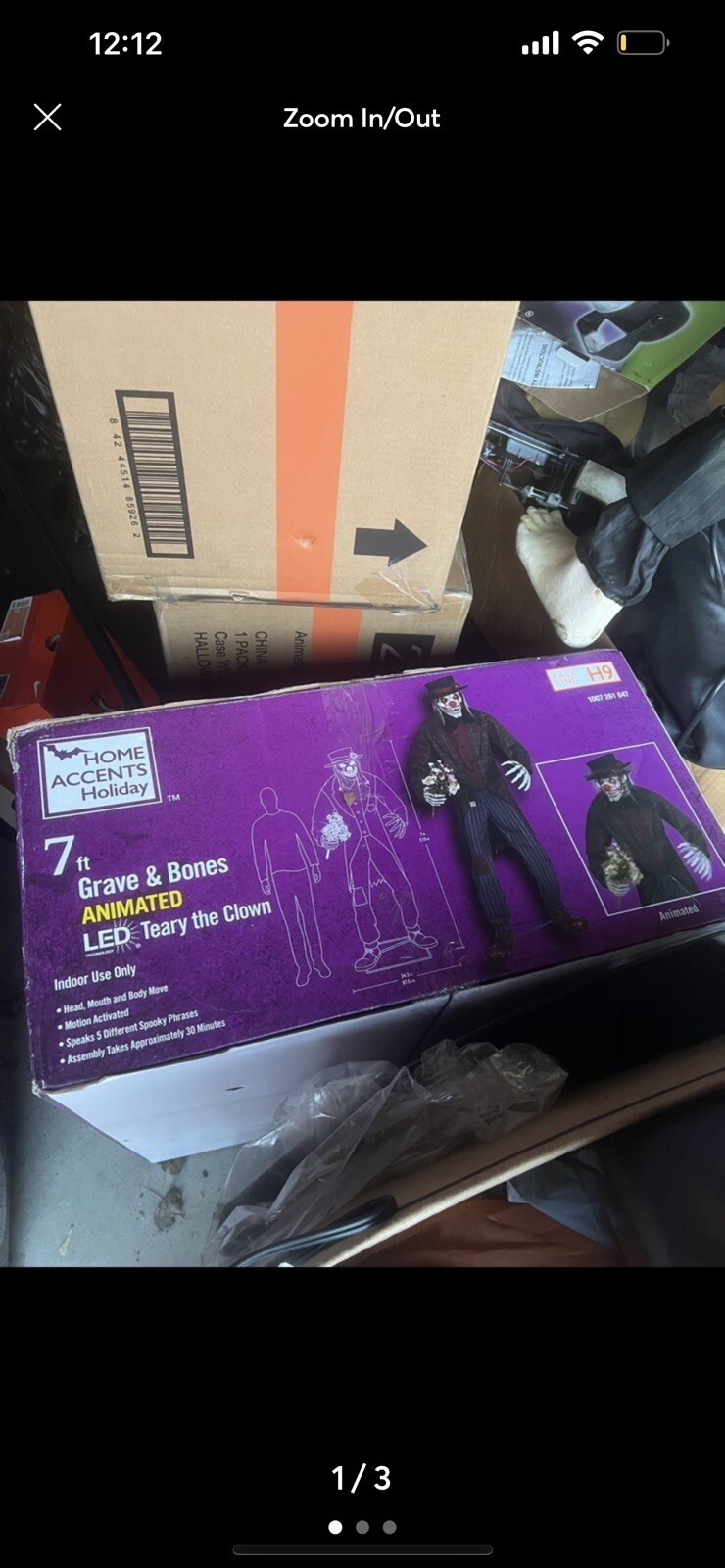 Home Accents Halloween 7ft Animated Teary The Clown Animatronic from ...