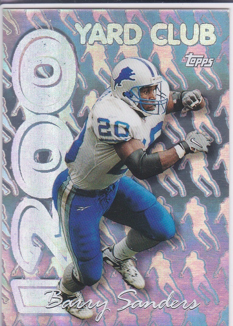 BARRY SANDERS 1999 Topps 1200 YARD CLUB INSERT Football Card DETROIT ...
