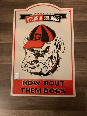Georgia Bulldogs NOSTALGIC METAL SIGN Wall Decal - NEW | eBay