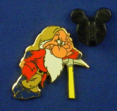 Grumpy Leaning on Pick Axe Snow White and Seven Dwarfs Pin # 2499 | eBay