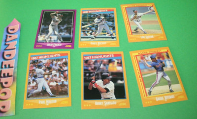 MLB Score 1988 Baseball Vintage Sports Trading 6 Cards | eBay