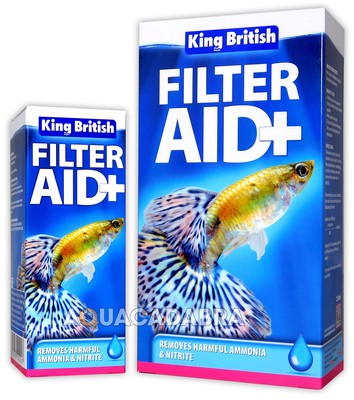 KING BRITISH FILTER AID SAFE WATER FISH TANK AQUARIUM NITRITE AMMONIA ...