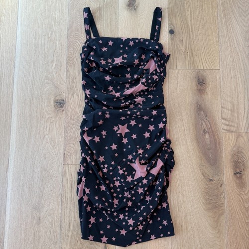 Dolce & Gabbana stars printed ruched silk mini dress size 38- XS | eBay UK