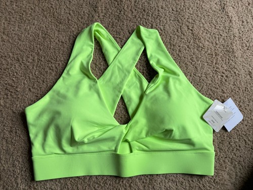 Fabletics Oasis Twist Sports Bra Neon Spark Green Size XXL/1X | eBay