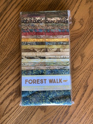 Island Batik, "Forest Walk" cotton fabric strips (40 strips 2.5") | eBay