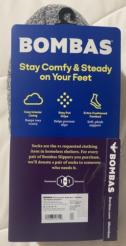 Bombas Unisex Medium Grey The Gripper Slipper Merino Wool Non Slip ...