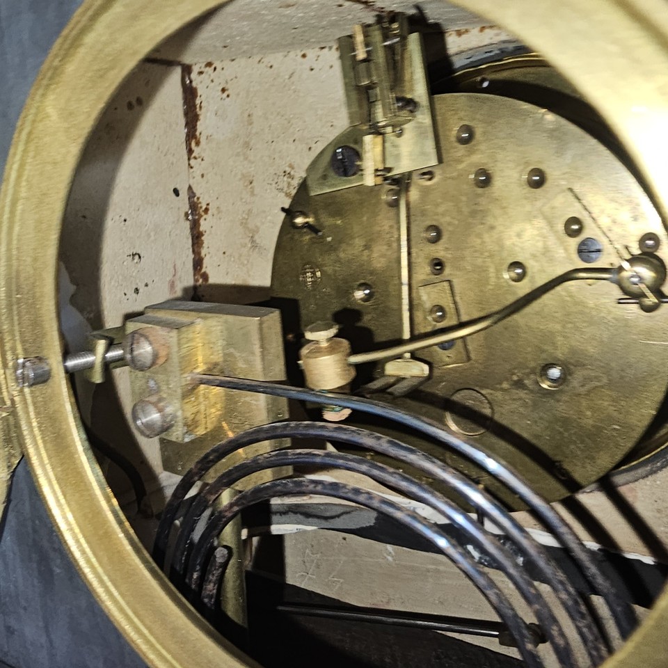 Antique Richard & Cie French MARBLE Mantle Clock.USPS wedding gift for ...