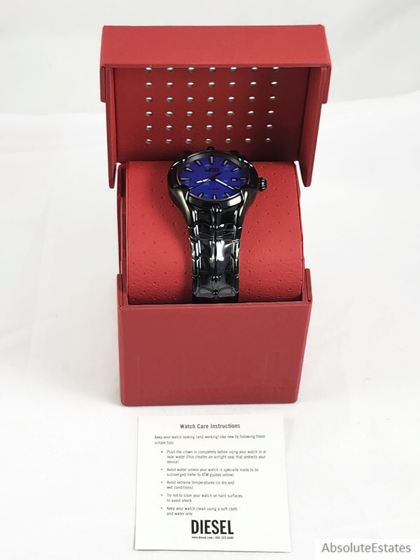 NEW Diesel Vert Limited Edition Black & Blue Mens Watch DZ2198 NIB NWT ...