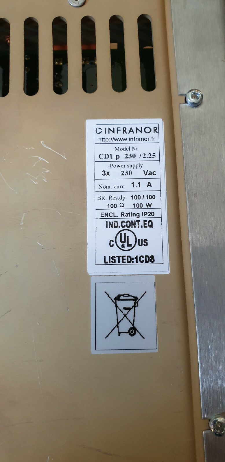 Infranor CD1-p U: 230 / I: 2.25 Servocontroller / Servoregler / Regler | eBay.de