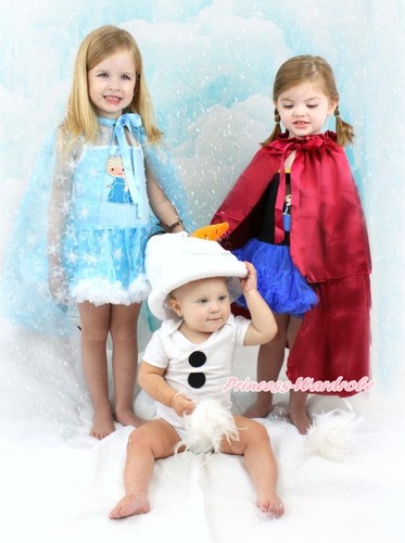 Snow Princess Elsa Anna Halter Dress Olaf Bodysuit Baby Girl Costume ...