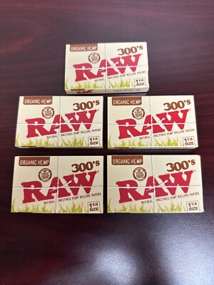 RAW Organic 300s 1-1/4 Paper 5 Packs | eBay