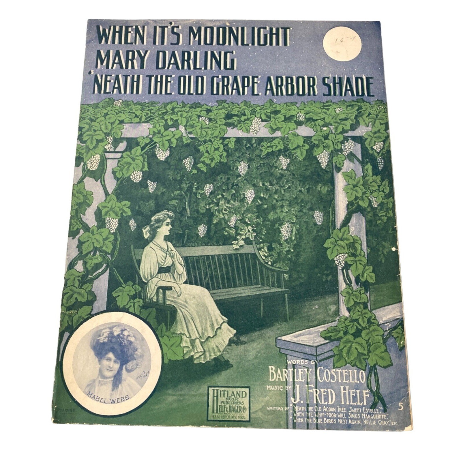 "When it's Moonlight Mary Darling" 1907 Written by Bartley Costello ...