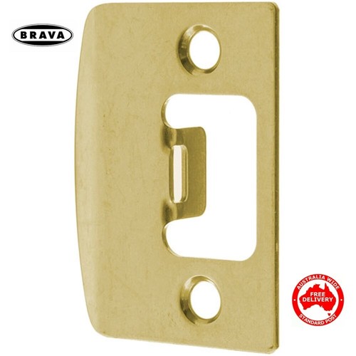 Entrance Set Lock Strike Plate-Polished Brass Finish -FREE POST | eBay ...